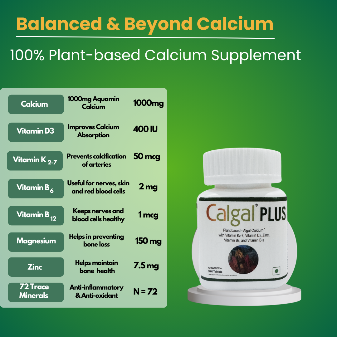 Voll Sante Algal Calcium Calgal Plus: Bottle of 30 Tablets